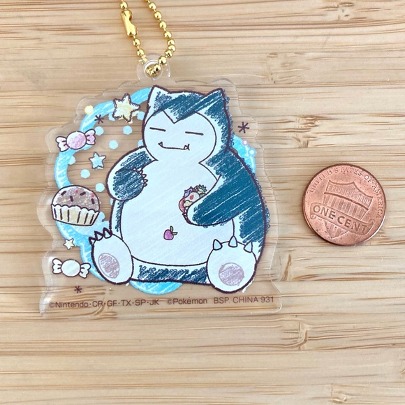 Pokemon | Accessories | Rare Pokemon Acrylic Keychain Snorlax | Poshmark